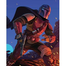 Komar Bild "Mandalorian Ambush", B/H/T: 40cm x 50cm, Bild Disney Star Wars, 1 Stk., bunt, Wohnzimmer, Bilder, Wandbild zur Dekoration im Kinderzimmer