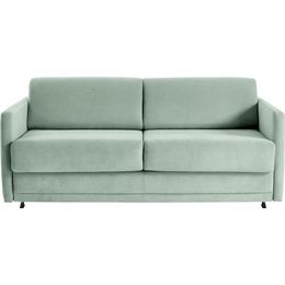 Schlafsofa, B:178cm H:82cm T:93cm, gr&uuml;n, ATLANTIC HOME COLLECTION, Jugendzimmer, Sofas, "Limone, Dauerschl&auml;fer,B: 178cm, Liegefl&auml;che: 140 x