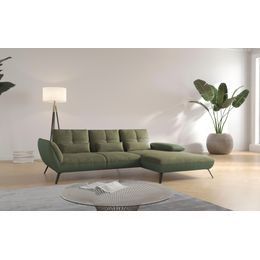 Ecksofa OTTO HOME, B:276cm H:88cm T:183cm, gr&uuml;n, 100% Polyester, Wohnzimmer, Sofas, "Mikado L-Form", inkl. Sitztiefenverstellung und