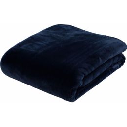 G&ouml;zze Wohndecke G&Ouml;ZZE, B:130cm L:170cm, blau, Polyester, Wohndecken, "Premium Cashmere Feeling", mit premium Cashmere Feeling, Kuscheldecke