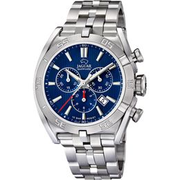 Jaguar Damen Chronograph "Executive"silberfarben, blau, Armbanduhren, Quarzuhr, Armbanduhr, Herrenuhr, Swiss Made, Edelstahlarmband, analog