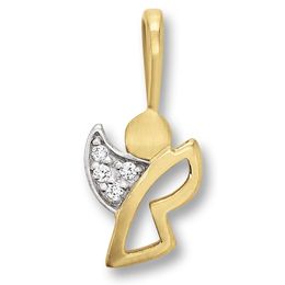 ONE ELEMENT M&auml;dchen Kettenanh&auml;nger "Zirkonia Engel Anh&auml;nger aus 333 Gelbgold", Gelbgold 333 Gold, gold, Gelbgold 333, Gold, Schmuckanh&auml;nger, Ihr