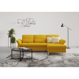 Ecksofa Home Affaire, B:275cm H:89cm T:175cm, braun, 98%Polyester, 2%Polyamid, Wohnzimmer, Sofas, "Palm Beach L-Form", Federkern, mit