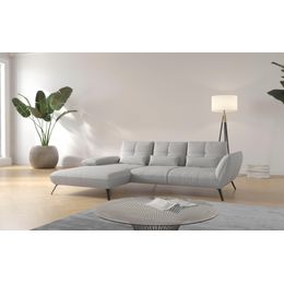 Ecksofa OTTO HOME, B:276cm H:88cm T:183cm, grau, 95% Polyester 5% Polyamid, Wohnzimmer, Sofas, "Mikado L-Form", inkl. Sitztiefenverstellung und