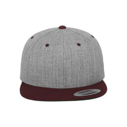 Flexfit Herren Flex Cap "Flexfit Unisex Classic Snapback 2-Tone"erdgrau, maroon, unifarben, 80% Polyacryl, 20% Wolle, Caps
