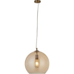 Searchlight H&auml;ngeleuchte "Balls Pendant", 1, &Oslash; 35cm H: 35cm, 1 Stk.antikmessing und bernstein, Wohnzimmer, Leuchten