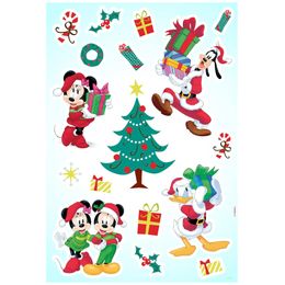 Komar Wandtattoo "Mickey Christmas Presents - Gr&ouml;&szlig;e 50 x 70 cm", B/H/T: 50cm x 70cm, Weihnachten, bunt, Schlafzimmer, Wandtattoos, selbstklebend,