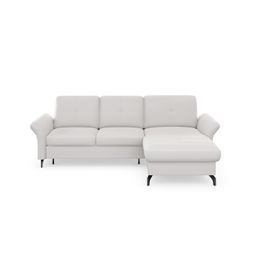 Ecksofa Home Affaire, B:258cm H:91cm T:165cm, silber, 98% Polyester 2% Polyamid, Wohnzimmer, Sofas, "Calando L-Form", wahlweise mit Bettfunktion,