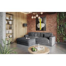 Ecksofa Home Affaire, B:264cm H:87cm T:196cm, grau, 100% Polyester, Wohnzimmer, Sofas, "Innovid L-Form", Modernes Modul-Polsterprogramm