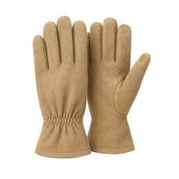 Collezione Alessandro Full Finger Gloves 'Modern' male Beige size Onesize