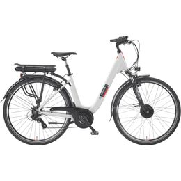 Telefunken E-Bike "Multitalent RC825", 28 Zoll (71,12cm), wei&szlig;, Elektrofahrr&auml;der, Pedelec, Elektrofahrrad f&uuml;r Herren u. Damen, tiefer Einstieg