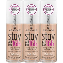 Essence Kinder Foundation "stay ALL DAY 16h long-lasting", 90ml, beige, Teint-Kosmetika, mit super softer Textur