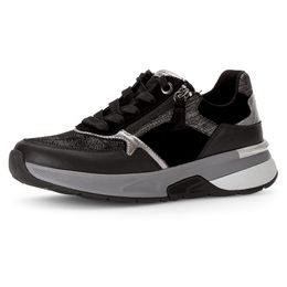 Gabor Rollingsoft Sneaker Damen Gr&ouml;&szlig;e 40.5 grau / schwarz / silber