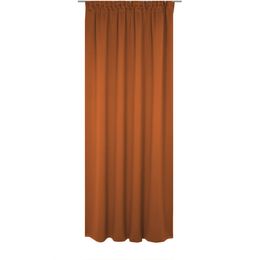 Vorhang WIRTH, B:130cm H:195cm, orange, Baumwolle, Polyester, Wohnzimmer, Gardinen, "Newbury", nach Ma&szlig;