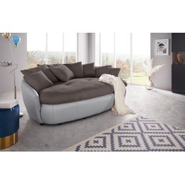 Big-Sofa COTTA, B:238cm H:79cm T:140cm, grau, Luxus-Microfaser (100% Polyester); Microfaser-Feinstruktur (pflegeleichte Microfaser, mit feiner