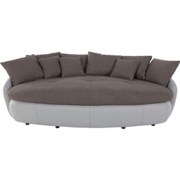 Big-Sofa COTTA, B:238cm H:79cm T:140cm, grau, Luxus-Microfaser (100% Polyester); Microfaser-Feinstruktur (pflegeleichte Microfaser, mit feiner