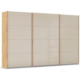 Schwebet&uuml;renschrank OTTO HOME, B:360cm H:229cm T:62cm, beige, Holzwerkstoff, Schr&auml;nke, "Kleiderschrank Schrank Garderobe AGORDO mit Glasfront",