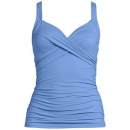 LANDS' END Tankinitop CHLORRESISTENT mit V-Ausschnitt, Damen,  Blau, Nylon-Mischung, by Lands' End