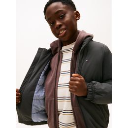Tommy Hilfiger Jungen Outdoorjacke, schwarz, Gr. 6, unifarben, Web, Obermaterial: 100% Nylon, Jacken, Regular fit, f&uuml;r Kinder bis 16 Jahre