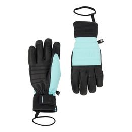 Bogner Fingerhandschuhe 'Ina' Damen Gr&ouml;&szlig;e M hellblau / schwarz