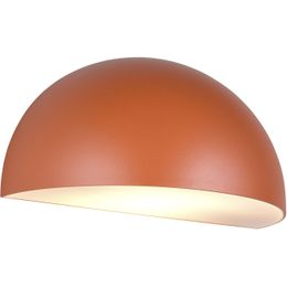 Trio LEUCHTEN Au&szlig;en-Wandleuchte "MAAS, Hauswand Leuchte Downlight kugelf&ouml;rmig Metall Aluminium IP44", 1, H: 14cm, 1 Stk.apricot, Leuchten, exkl 1x