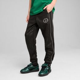 Puma Jungen Trainingshose "X HARRY POTTER T7 TRACK PANTS TR", schwarz, Gr. 152, gemustert, Sweatware, Obermaterial: 59% Polyester, 41% Baumwolle,