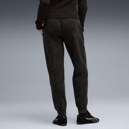 Puma Damen Trainingshose "ESS ELEVATED COMFORT WASH SWEATPANTS FL CL", schwarz, Gr. L, unifarben, Fleece, Obermaterial: 66% Baumwolle, 34% Polyester,