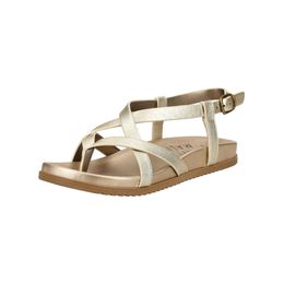 Blowfish Damen Zehentrenner "Blowfish Zehensteg Lederimitat", Gr. 36, gold, Lederimitat, Schuhe