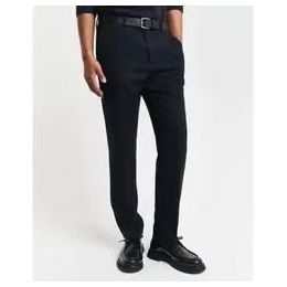 Gant f&uuml;r Herren. 1505305 Slim Fit Anzughose mit Fischgr&auml;tmuster in Marineblau (52), L&auml;ssig, Wolle