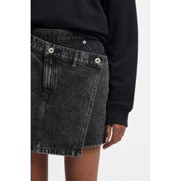 Hugo Damen Jeansrock "Galaxy", grau, Gr. XS, unifarben, Denim/Jeans, Obermaterial: 100% Baumwolle, R&ouml;cke, mit asymmetrischem Bund, Mini-L&auml;nge