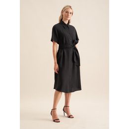 Seidensticker Damen Sommerkleid "Schwarze Rose", schwarz, Gr. 38, unifarben, 100% Leinen, Kleider, 1/2 Rundhals Uni