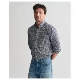 Gant f&uuml;r Herren. 3240193 Regular Fit Leichtes Twill-Hemd Vichy Plaid Regular Fit navy (XXL), L&auml;ssig, Baumwolle, Langarm, Marine
