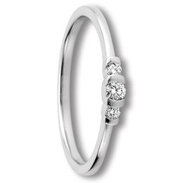 ONE ELEMENT Damen Diamantring "0.11 ct Diamant Brillant Ring aus 585 Wei&szlig;gold", 56, 0,11 mit Diamant, Diamanten Gold Wei&szlig;gold 585, silber, Diamanten,