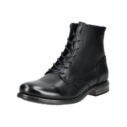 sneaky steve Herren Schn&uuml;rstiefelette "sneaky steve Stiefelette Glattleder", Gr. 45schwarz, Glattleder, Schuhe