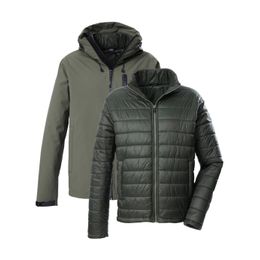 Killtec Damen 3-in-1-Funktionsjacke "KOW 95 MN JCKT"graugr&uuml;n, Gr. M, Obermaterial: 100% Polyamid;Futter: 100% Polyamid;F&uuml;llung: 100% Polyester,