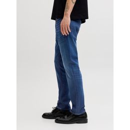 Jack & Jones JACK & JONES Herren Regular-fit-Jeans "JJICLARK mit Used-Look und Stretch f&uuml;r den Alltag", blau, Gr. 30, unifarben, Denim/Jeans, Obermaterial: 92%