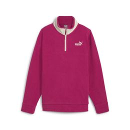 Puma Damen Langarmshirt "ESS ELEVATED WINTERIZED HALF-ZIP MOCK NECK", lila, Gr. S, colorblocking, Fleece, Obermaterial: 100% Polyester, Shirts,