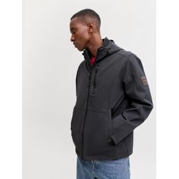 Jack & Jones JACK & JONES Herren Outdoorjacke "JJEADAM DOVER JACKET SN", schwarz, Gr. XS, unifarben, Web, Obermaterial: 100% Polyester, Jacken, mit Kaputze