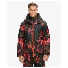 Superdry f&uuml;r Herren. MS110178A Ultimate Rescue Jacke orange (L), L&auml;ssig, Sportlich, Camouflage, Schnee, Recyceltes Polyester, Nachhaltig