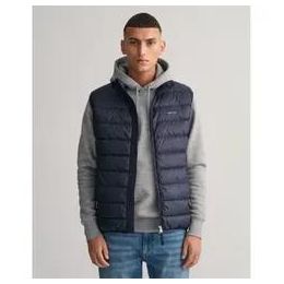 Gant f&uuml;r Herren. 7006299 Leichte Daunenjacke navy (XS), L&auml;ssig, Klassisch, &Auml;rmellos / Hosentr&auml;ger, Recyceltes Polyester, Nachhaltig, Marine