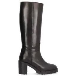 ALPE f&uuml;r Damen. 521808 Valley Lederstiefel schwarz (36), 8 bis 10 cm, Rei&szlig;verschluss, L&auml;ssig
