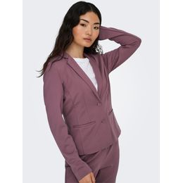 Only Damen Jerseyblazer "ONLPOPTRASH &ndash; 2-Knopf Blazer mit taillierter Silhouette", lila, Gr. S, unifarben, Milano Rib, Obermaterial: 63% Viskose, 32%