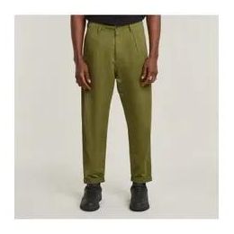 G-Star Raw G-Star f&uuml;r Herren. D24543-D910-H031 Plissierte Chino Relaxed Tapered Hose gr&uuml;n (29/32), L&auml;ssig, Recyceltes Polyester, Nachhaltig