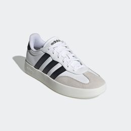 Herren Sneaker "BARREDA", adidas Sportswear, Gr. 45, schwarz-wei&szlig;, Leder, Synthetik, Schuhe, inspiriert vom Design des adidas handball spezial