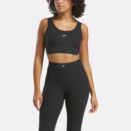 Reebok Damen Sport-BH, Gr. M, schwarz, Obermaterial: 76% Polyester, 24% Elasthan, BHs, f&uuml;r bequemen Halt beim Training, f&uuml;r Erwachsene, mit
