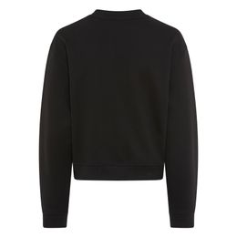Hugo Damen Sweater "Delessa", schwarz, Gr. XXL, bedruckt, unifarben, Sweatware, Obermaterial: 100% Baumwolle, Sweatshirts, Baumwoll-Terry mit Rundhals