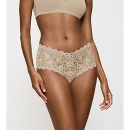 Triumph Damen Slip "Amourette Maxi", Gr. 40, beige, Microfaser, Obermaterial: 83% Polyamid, 17% Elasthan, Unterhosen, Stretch-Spitze
