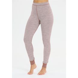 Thermohose WHISTLER "CAMEA", Damen, Gr. 38, EURO-Gr&ouml;&szlig;en, braun, 45% Wolle, 45% Polyester, 10% Elasthan, meliert, lang, Hosen Thermohose, mit hohem Merinowolle-Anteil