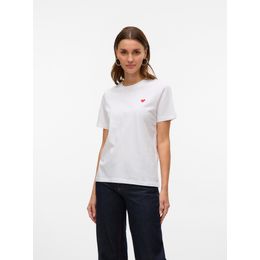 V&eacute;ro Moda VERO MODA Damen Kurzarmshirt "VMPAULINA SS T-SHIRT GA JRS NOOS", wei&szlig;, Gr. L, unifarben, Jersey, Obermaterial: 100% Baumwolle, Shirts, Baumwolle,