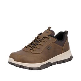 Rieker Damen Sneaker, Gr. 44, braun, Lederimitat, Textil, Schuhe, Outdoorschuh, Halbschuh, Schn&uuml;rschuh mit TEX-Membran